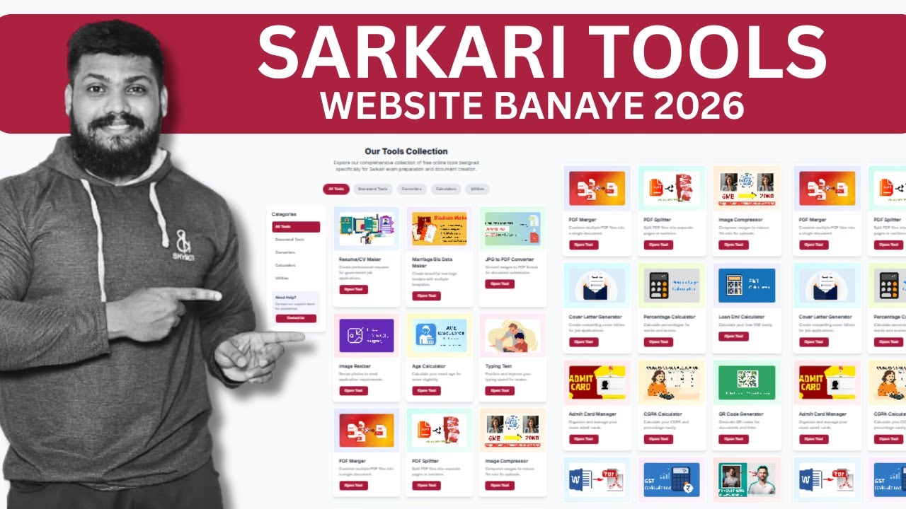 Sarkari Tools Website Kaise Banaye 2026 ?? | How To Create Sarkari TOOl ...