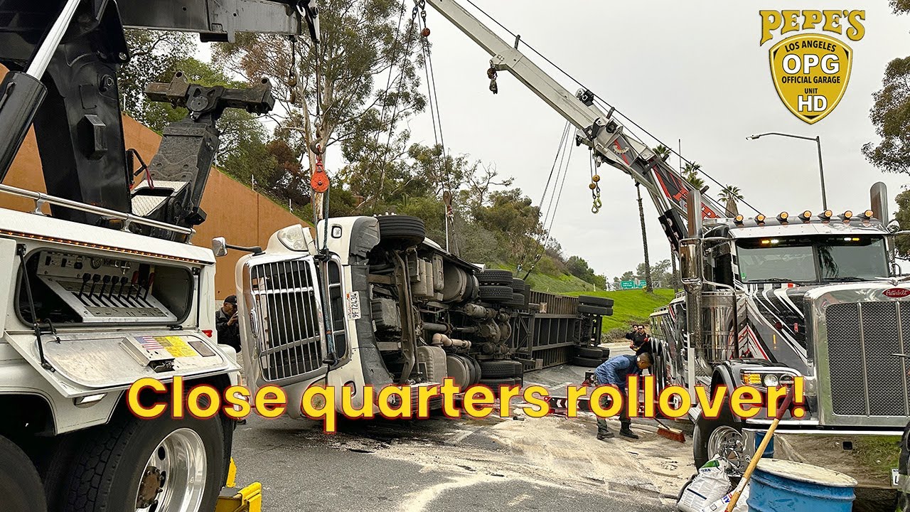 No room? No problem! Rotators make quick work of crazy rollover - YouTube