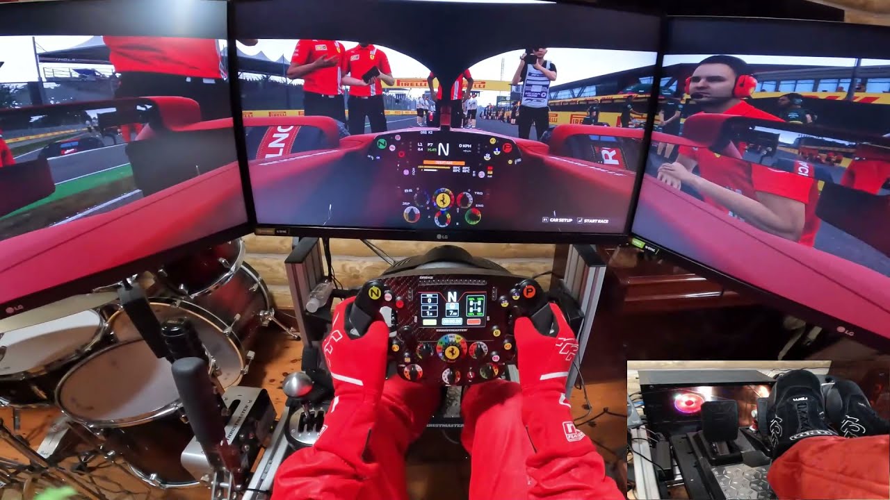 SUPER REALISTIC F1 2021 on a TRIPLE SCREEN RACING SIMULATOR - YouTube