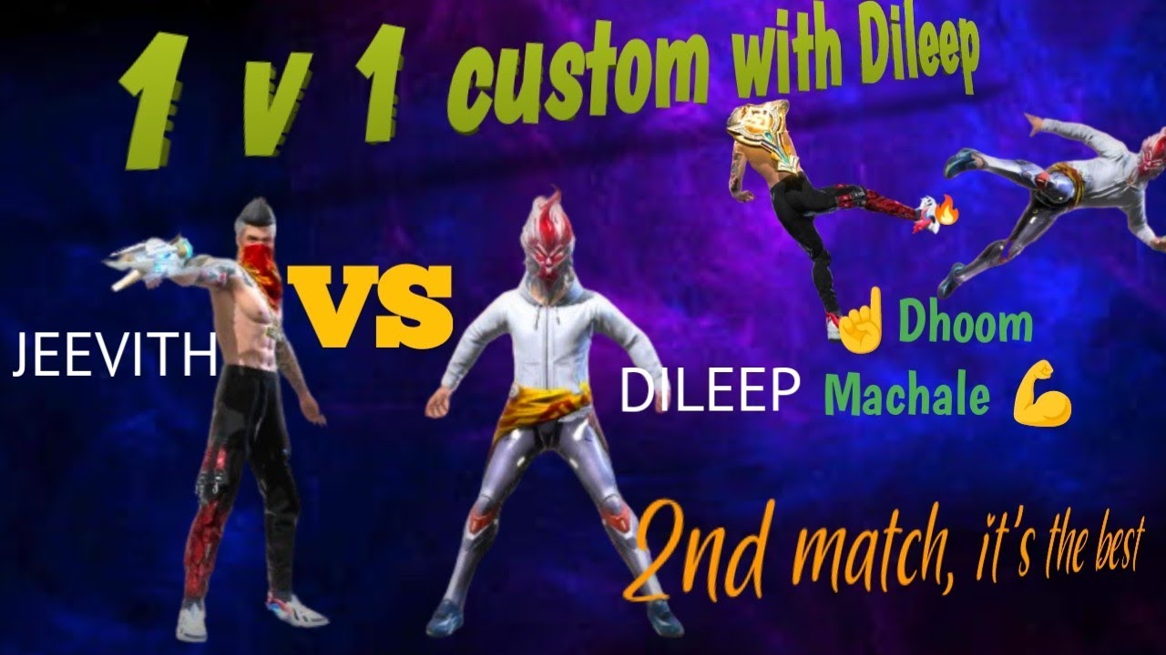 1v1 custom with Dileep|2nd custom|FF|FF Max| - YouTube