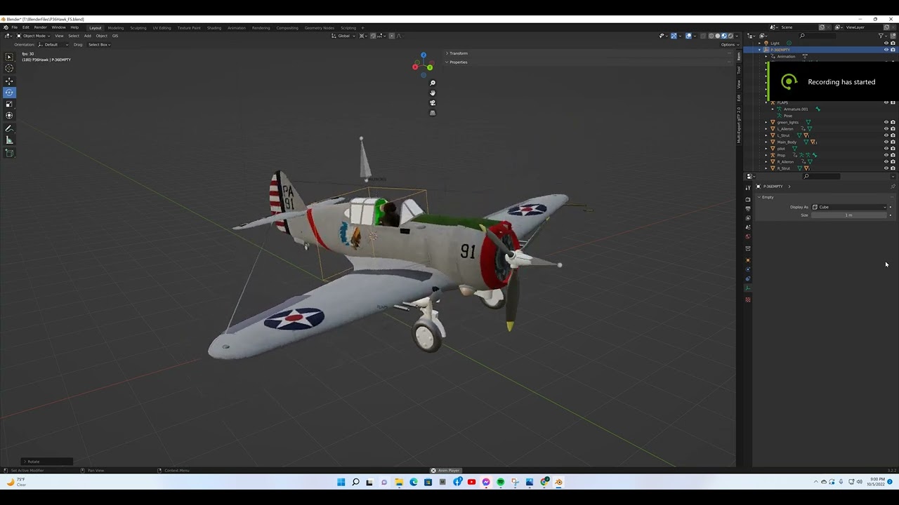 Aircraft rigging and animation - YouTube