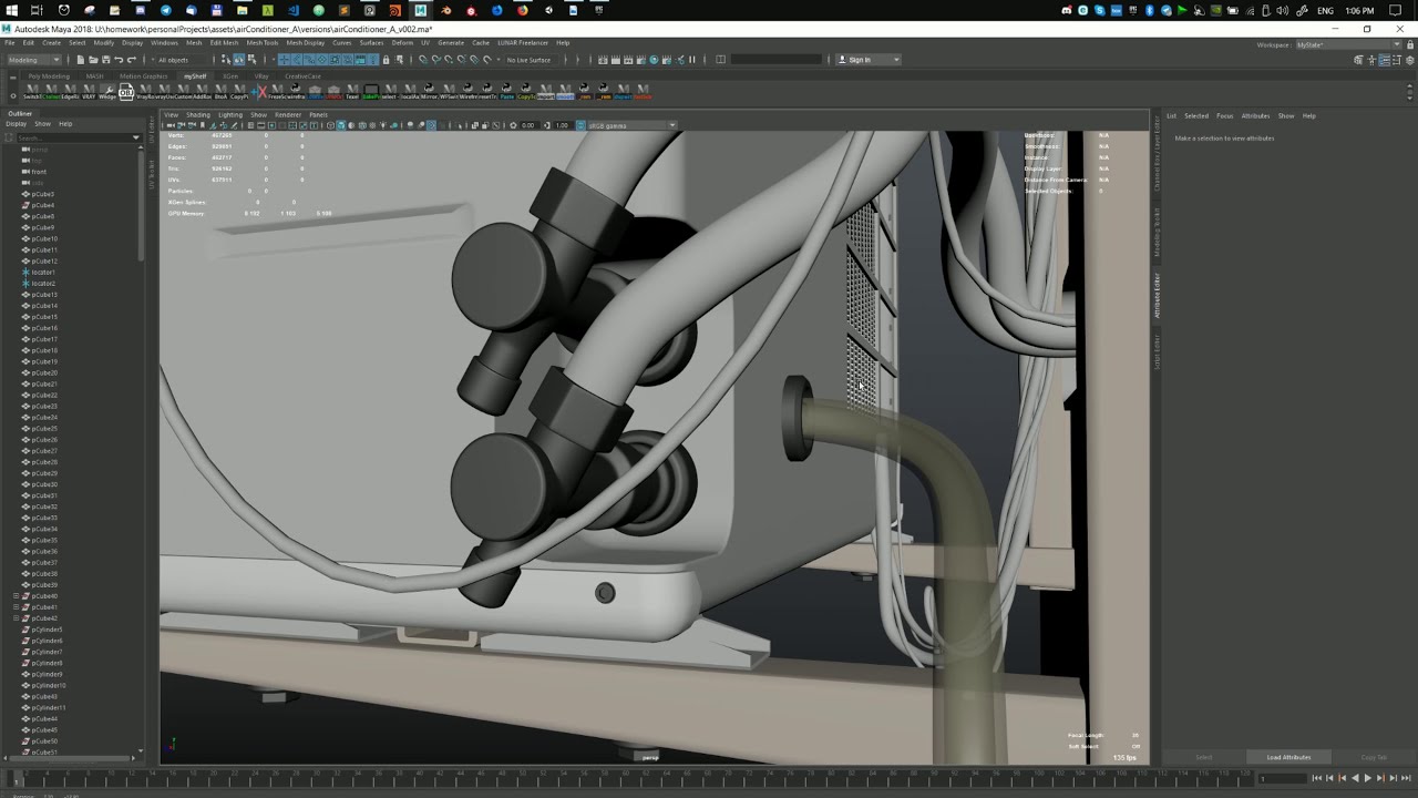 Air conditioner - modeling timelapse ( Autodesk MAYA) - YouTube