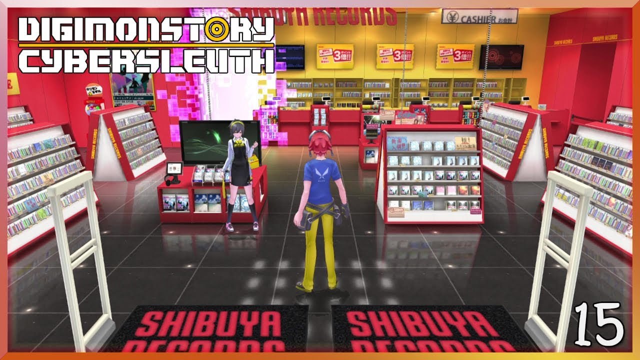 PROBLEMAS EN SHIBUYA RECORDS! - DIGIMON CYBER SLEUTH - #15 - YouTube