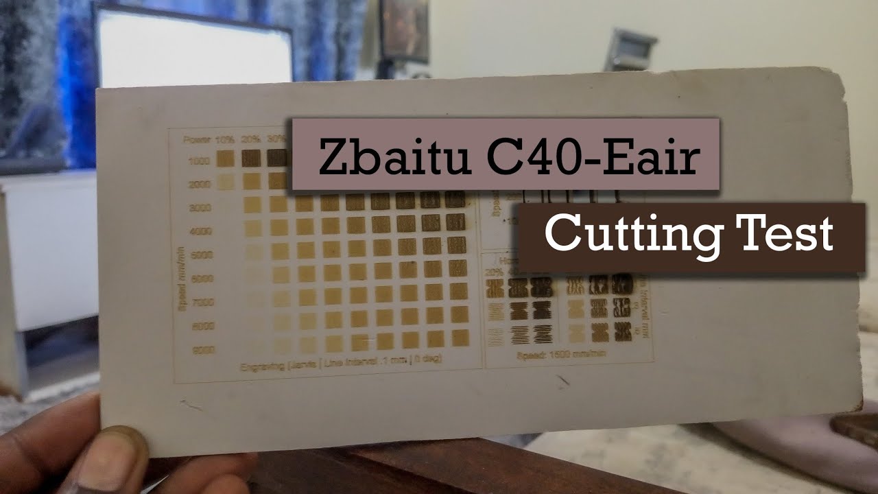 Zbaitu C40-Eair Laser cutting test - YouTube