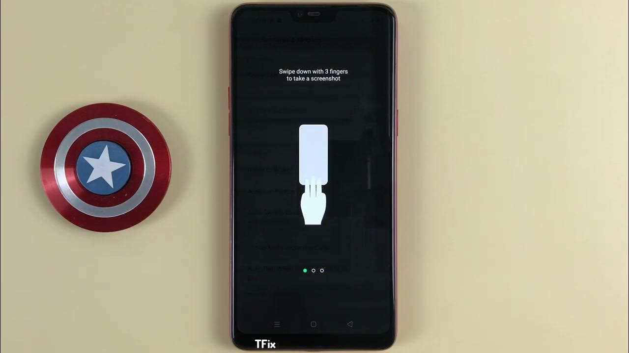 How to swipe down with 3 fingers to take a screenshot on OPPO F7 Android 10 - YouTube