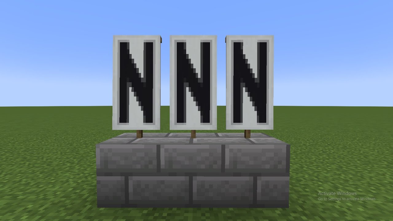 How To Make Letter N Banner In Minecraft | Minecraft Alphabets Banner ...