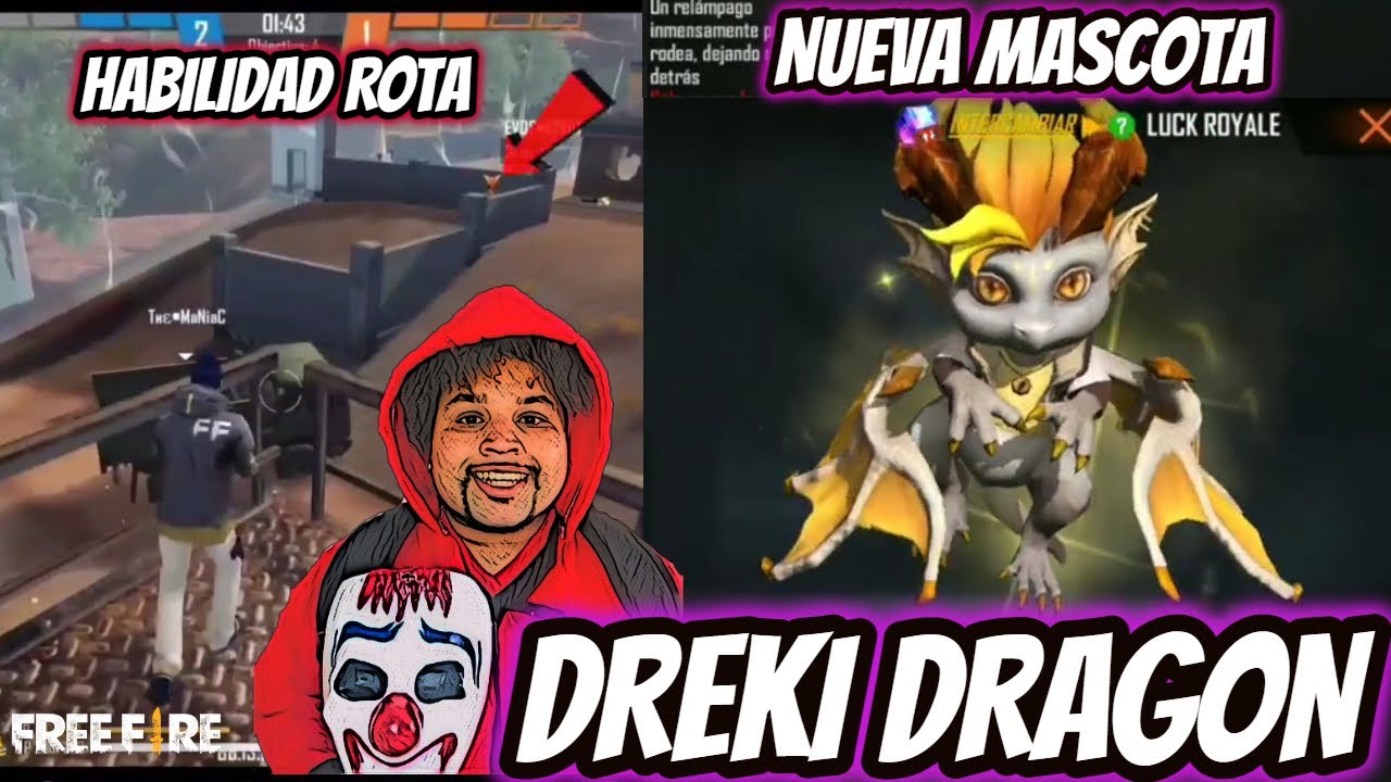 HABILIDAD NUEVA MASCOTA DRAKI DRAGON DE FREE FIRE - YouTube