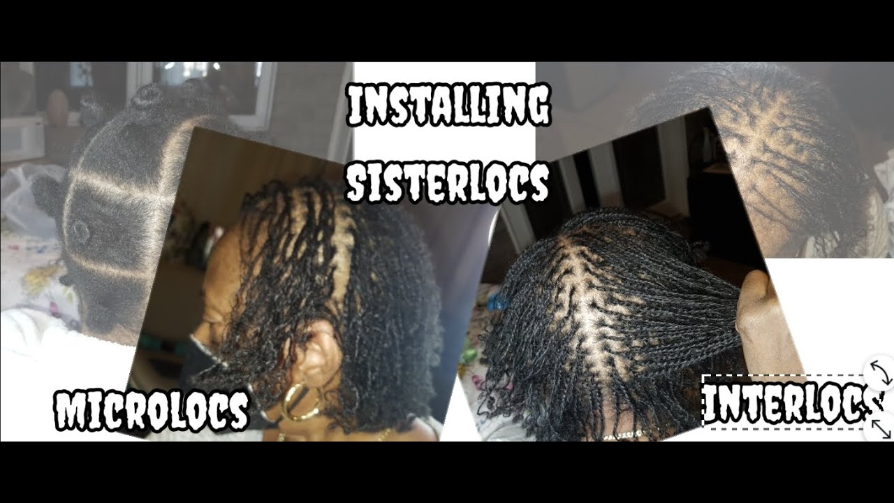 How To D.I.Y Sisterlocs , microlocks installation | Parting/Grid For ...