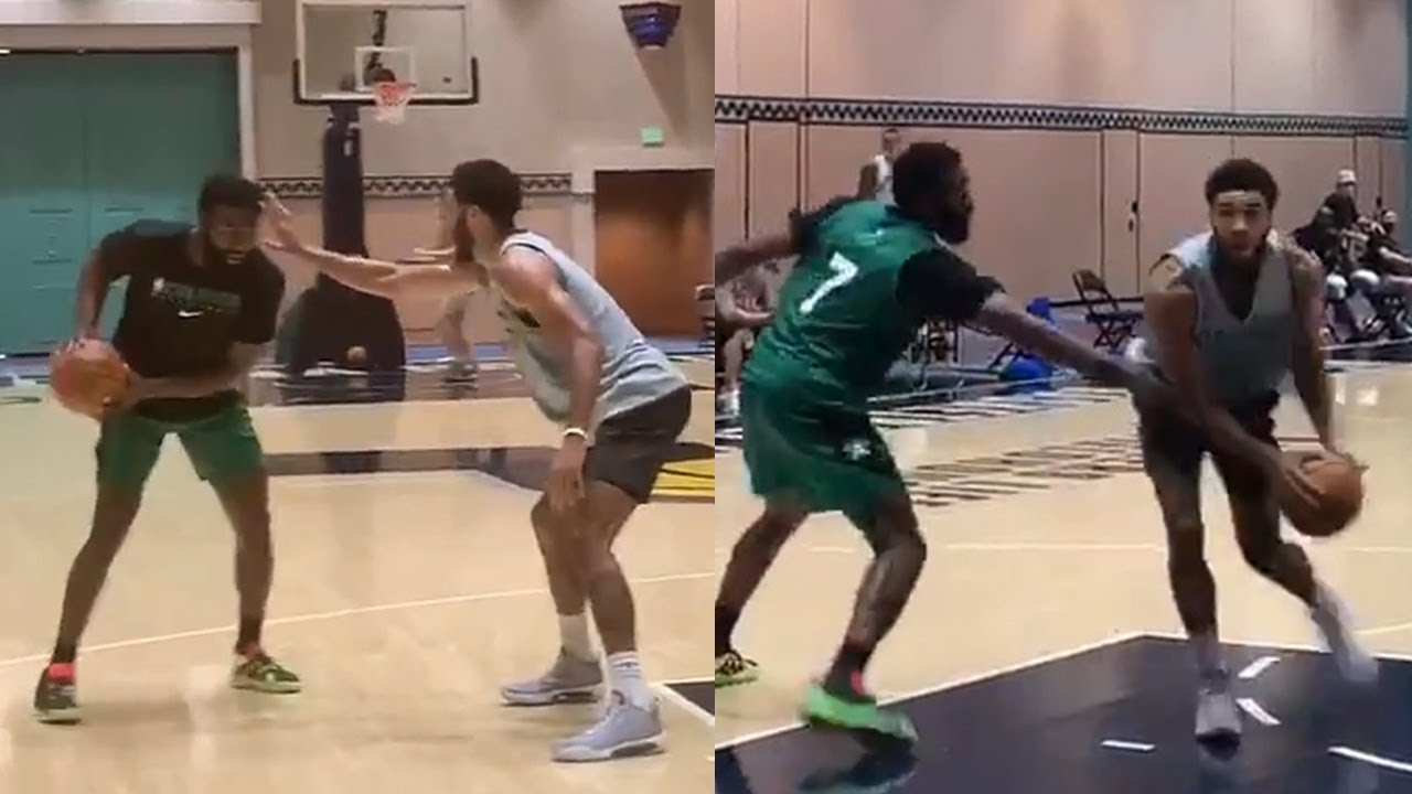 Jayson Tatum & Jaylen Brown Play 1 On 1 At Celtics Practice - YouTube