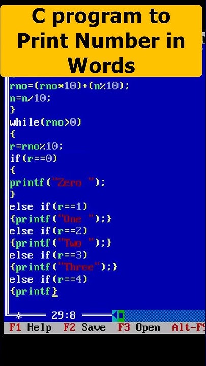 C program to convert digit into words using if else Part C Programming #programming #coding # ...