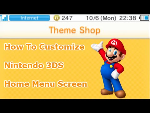 Nintendo 3DS Update 3DS How To Customize Home Menu Themes - YouTube
