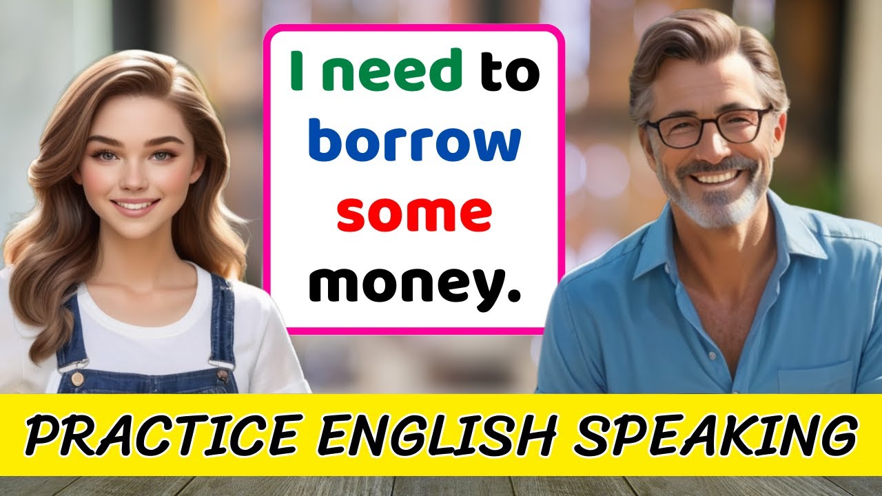 Practice English Conversation (Asking for money) Improve English ...