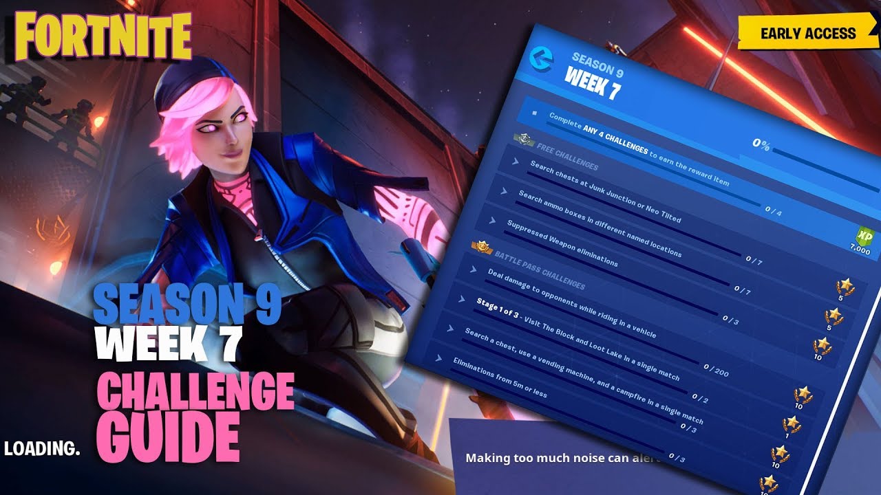 FORTNITE WEEK 7 CHALLENGE GUIDE & SECRET BATTLE STAR LOCATION (SEASON ...