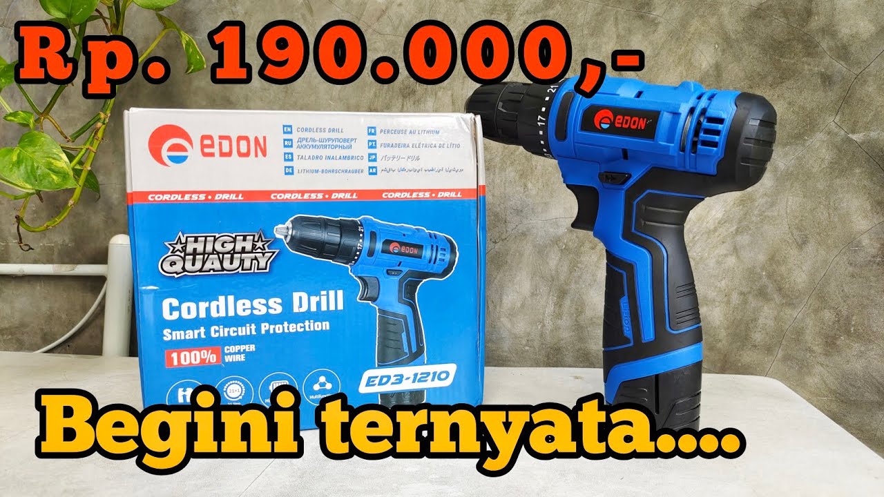 Bor cordless 12v niat bersaing - unboxing cordless drill driver 12v ...