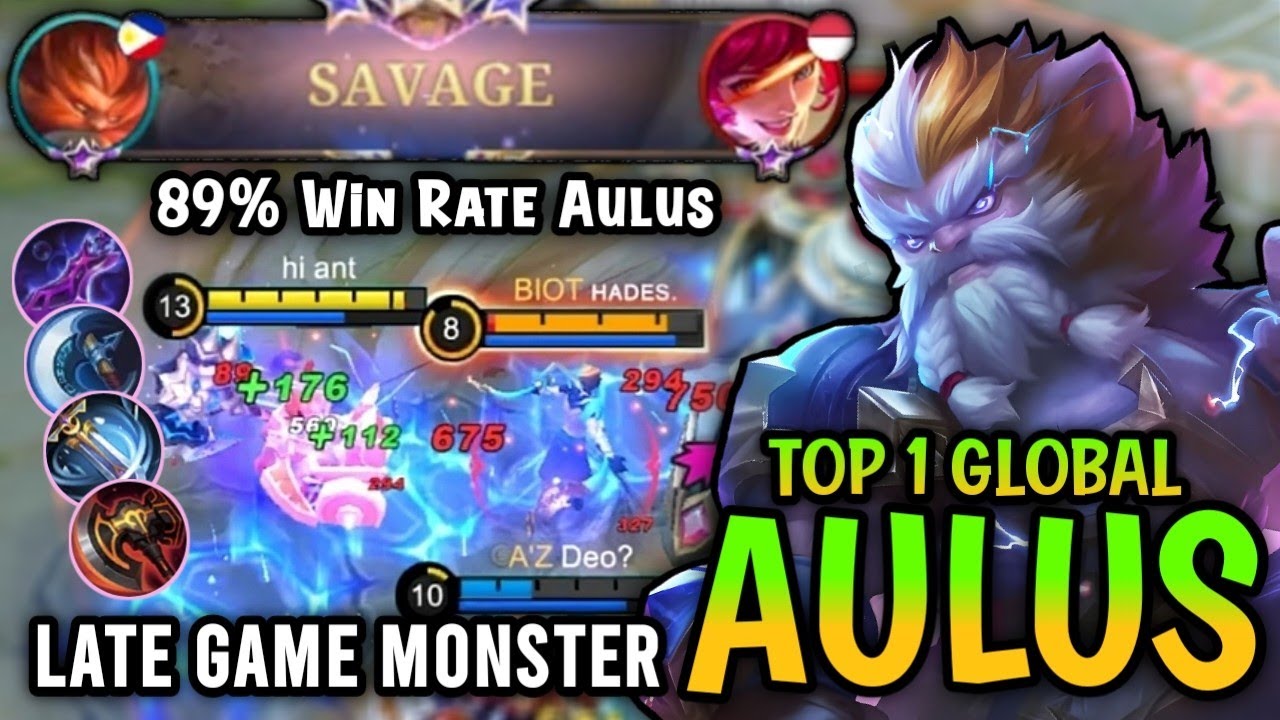 Savage! Aulus Best Build For 2023 [ Top 1 Global Aulus Gameplay Build ...