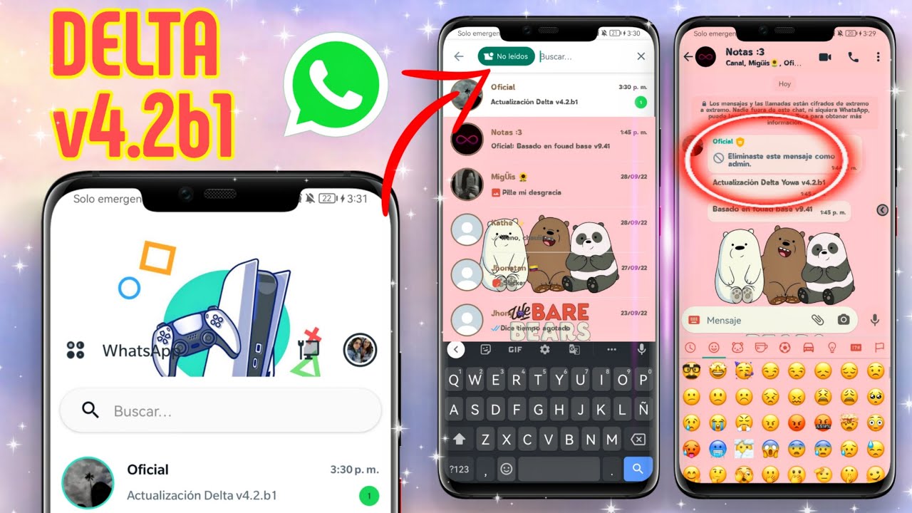 NUEVA VERSIÓN WHATSAPP DELTA 4.2 SIN ERRORES - YouTube