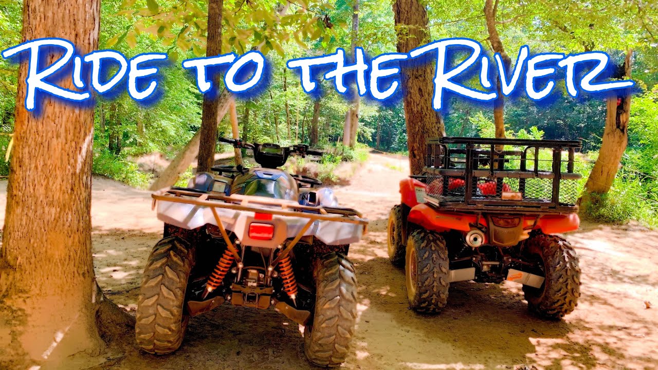 E Trail Ride to the River: Yamaha Kodiak 700 & Honda Rancher 420 ATVs ...