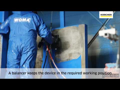 Paint removal with WOMA Eco Top Rotating Cleaner (ETRC)- Woma EcoMaster ...