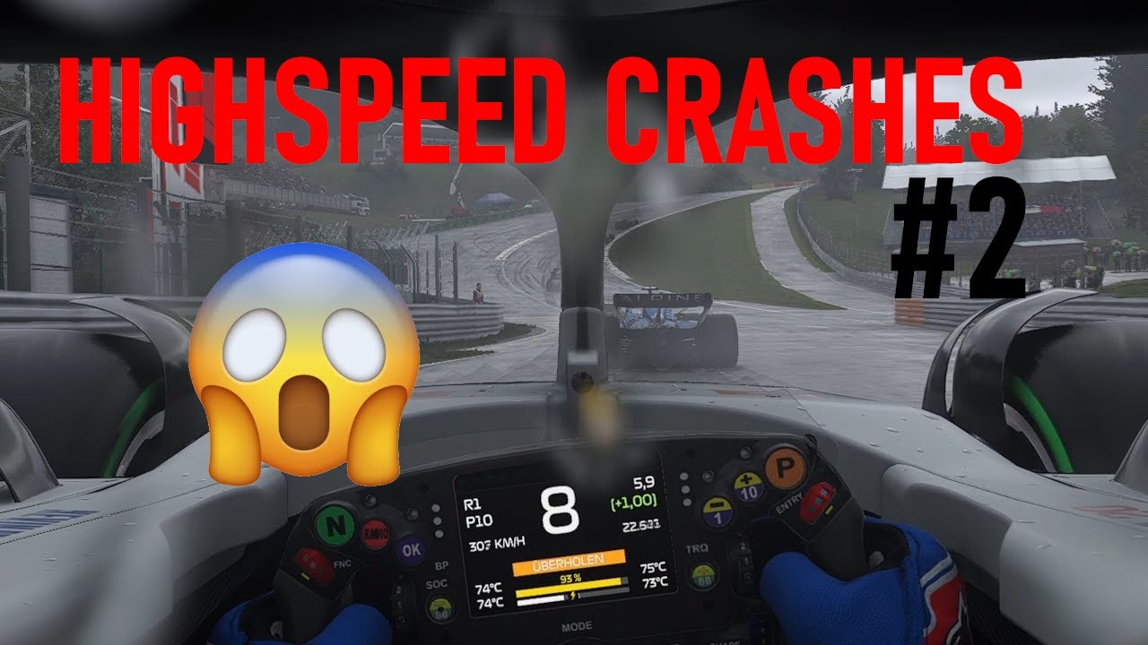 F1 22 HIGH SPEED CRASHES #2 - YouTube