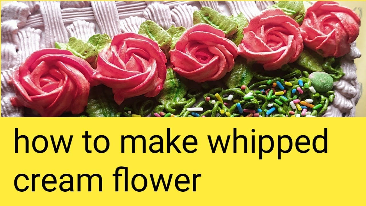 how to make whipped cream flower//cream flower//vibhuti kitchen new ...