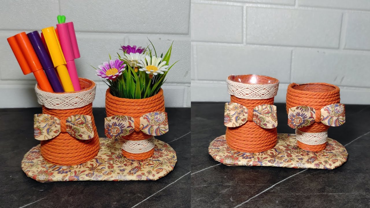 Plastic Bottle Pen Holder - Best Out Of Waste Craft Ideas - Recycle ...