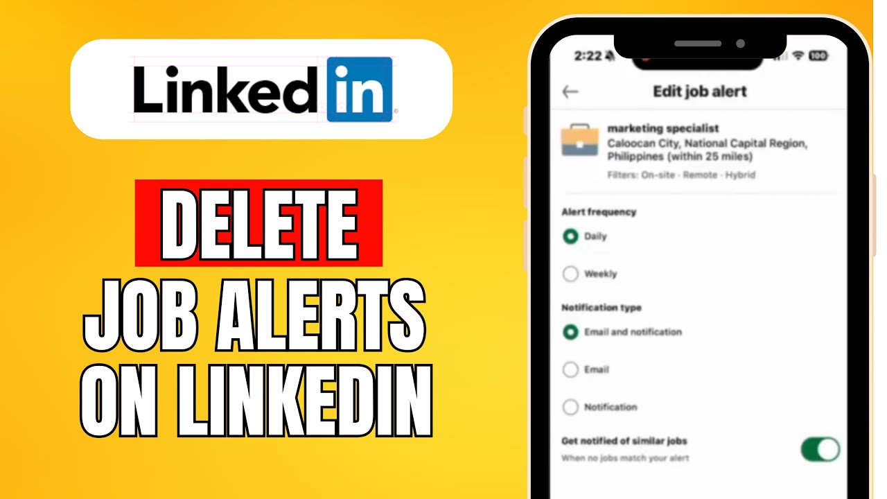 How To Delete Job Alerts On LinkedIn (2024) Quick And Easy - YouTube