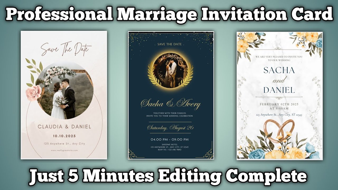 Best marriage invitation card Editing in 2024 marriage invitation video ...