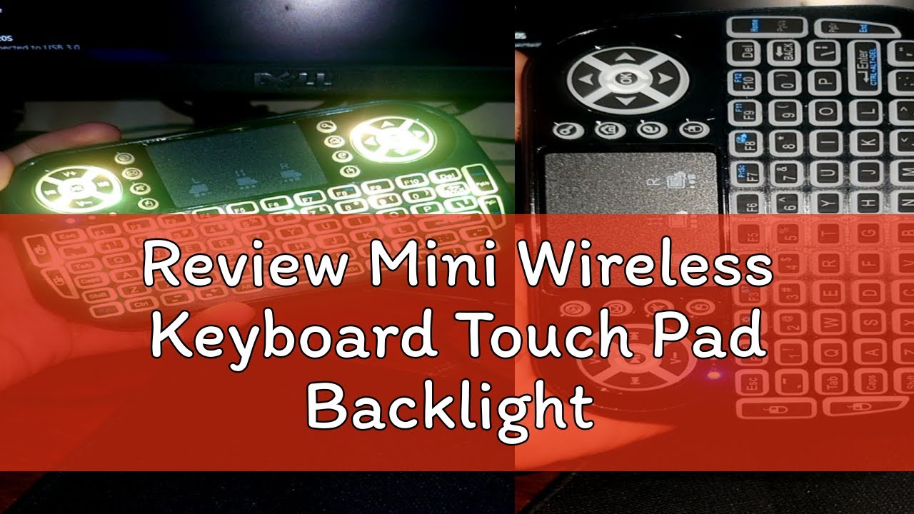 Review Mini Wireless Keyboard Touch Pad Backlight - YouTube