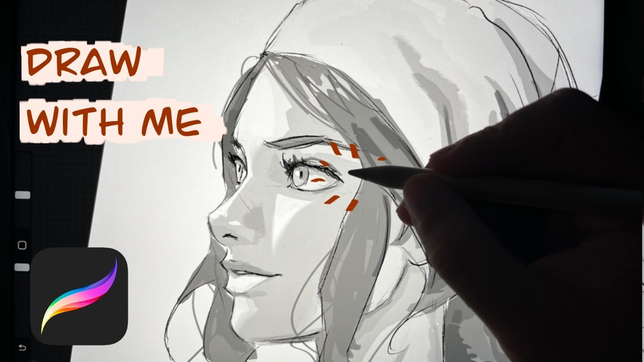 DRAW WITH ME | VALUE STUDY 1 | REALTIME SKETCHING | Procreate ipad - YouTube