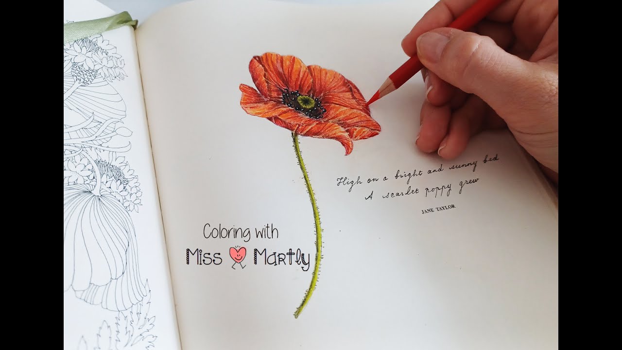 Coloring tutorial | The flower year by Leila Duly | Popy with ...