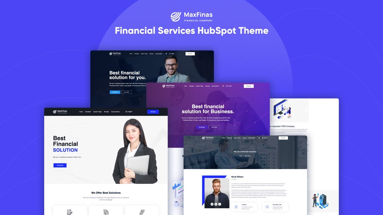 Maxfinas Financial Services HubSpot Theme - YouTube