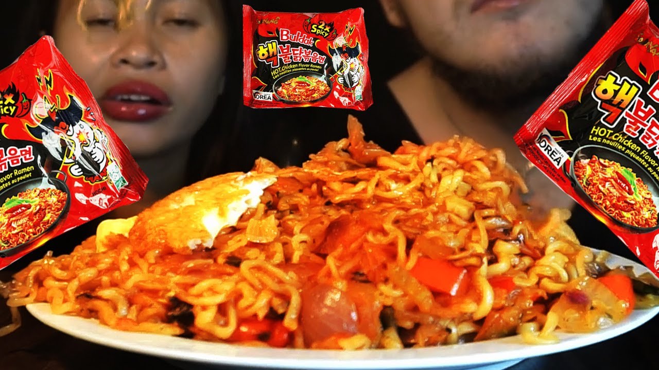 ASMR Nuclear FIRE Noodles/Egg MUKBANG Death Spice - YouTube