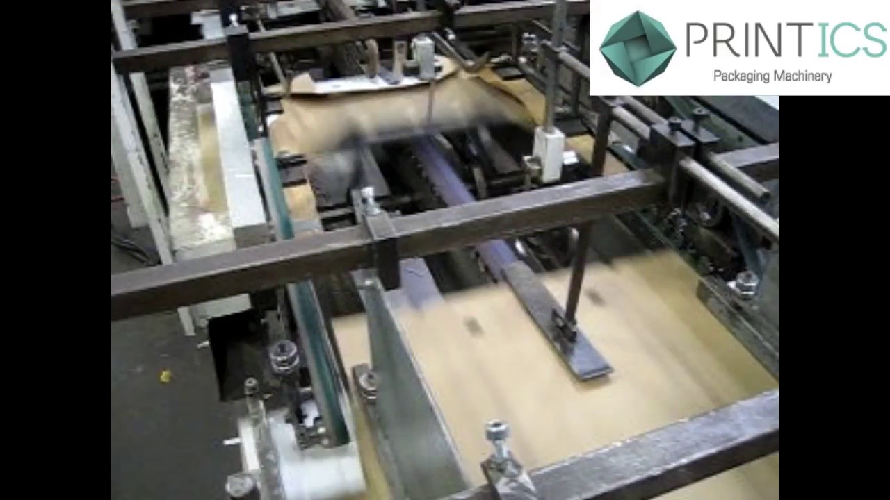 VIDEO PRINTICS U30430317 BOBST PCR 1280 SPECIALTY FOLDER GLUER - YouTube