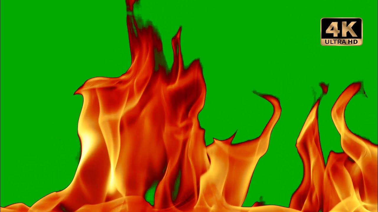 4k fire green screen - YouTube