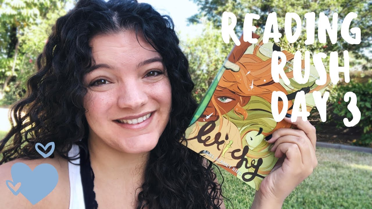 Reading Rush Day 3//Curly Hair Routine and Outside Reading - YouTube