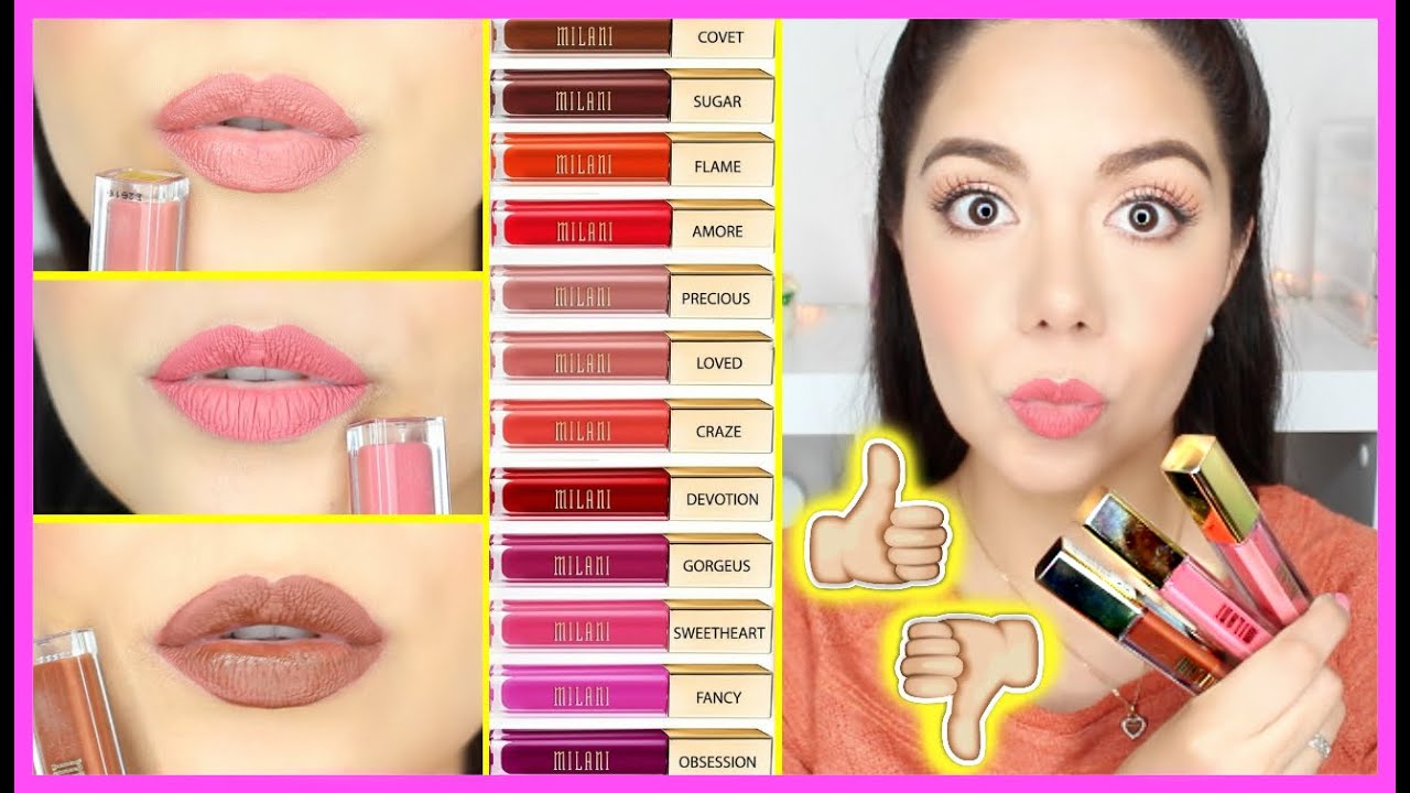 MILANI AMORE MATTE LABIALES LÍQUIDOS ¿SON BUENOS? | RESEÑA + SWATCHES ...