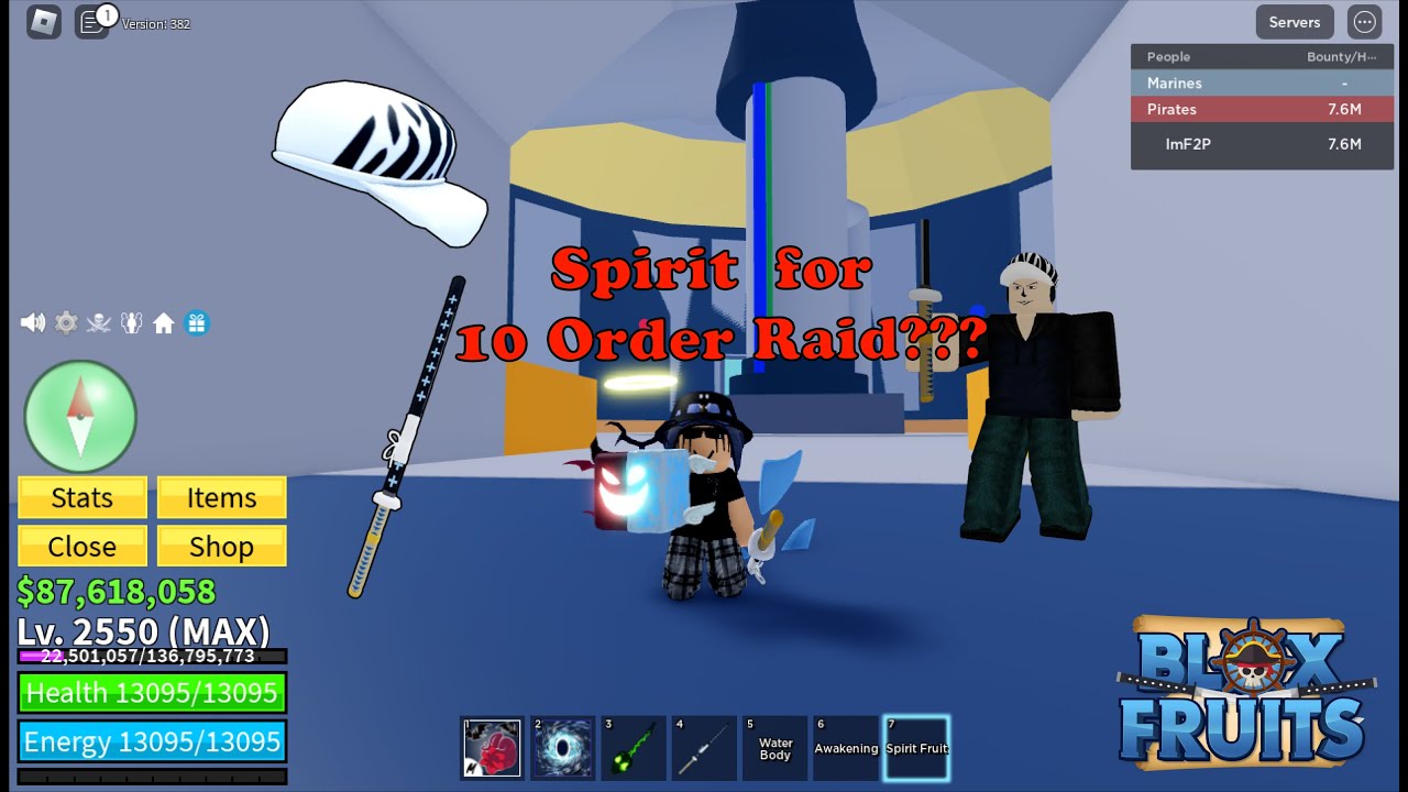 Spirit for Order: Trading 10 Raids! | Blox Fruits - YouTube