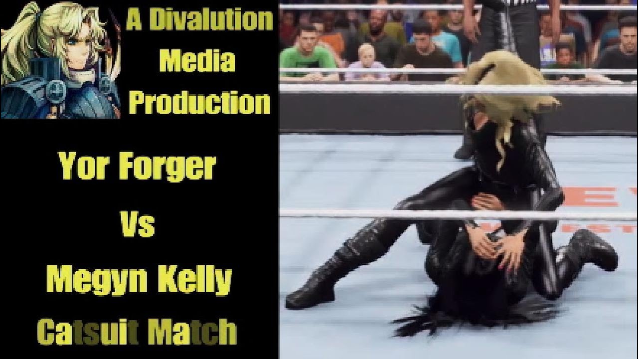 WWE 2K22 Yor Forger Vs Megyn Kelly - Leather Catsuit Match - YouTube