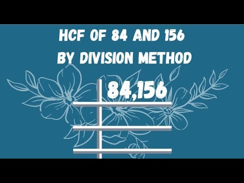 HCF of 84 and 156 by division method |in Urdu/Hindi | HCF of 84 156 ...