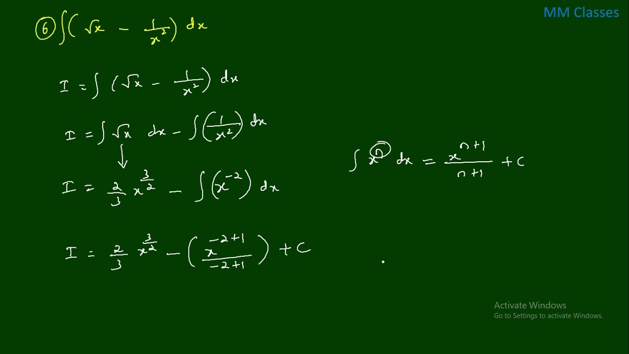 PU II Integration lecture 04 # Basic Integration Problems - YouTube