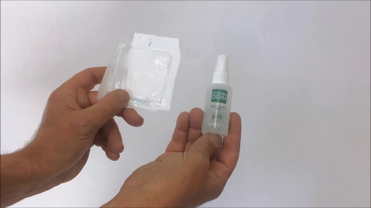 Comment désinfecter avec le spray désinfectant cutané ? - YouTube