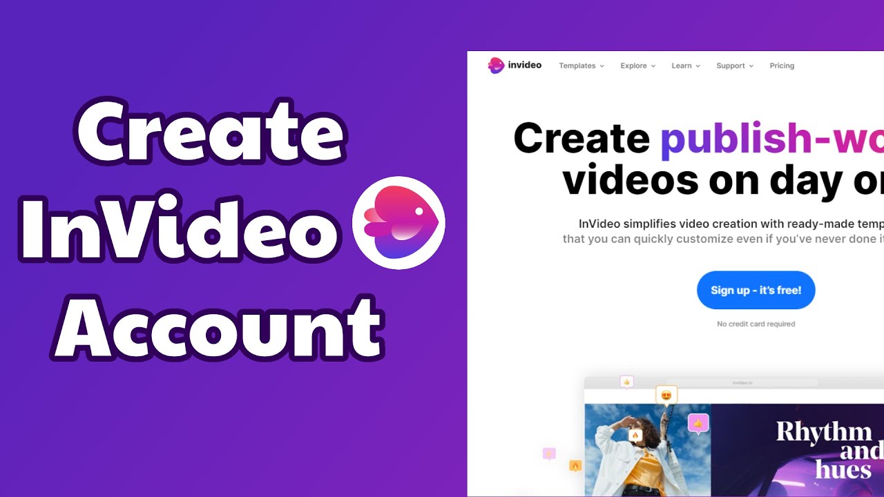 How to create InVideo account | InVideo signup - YouTube