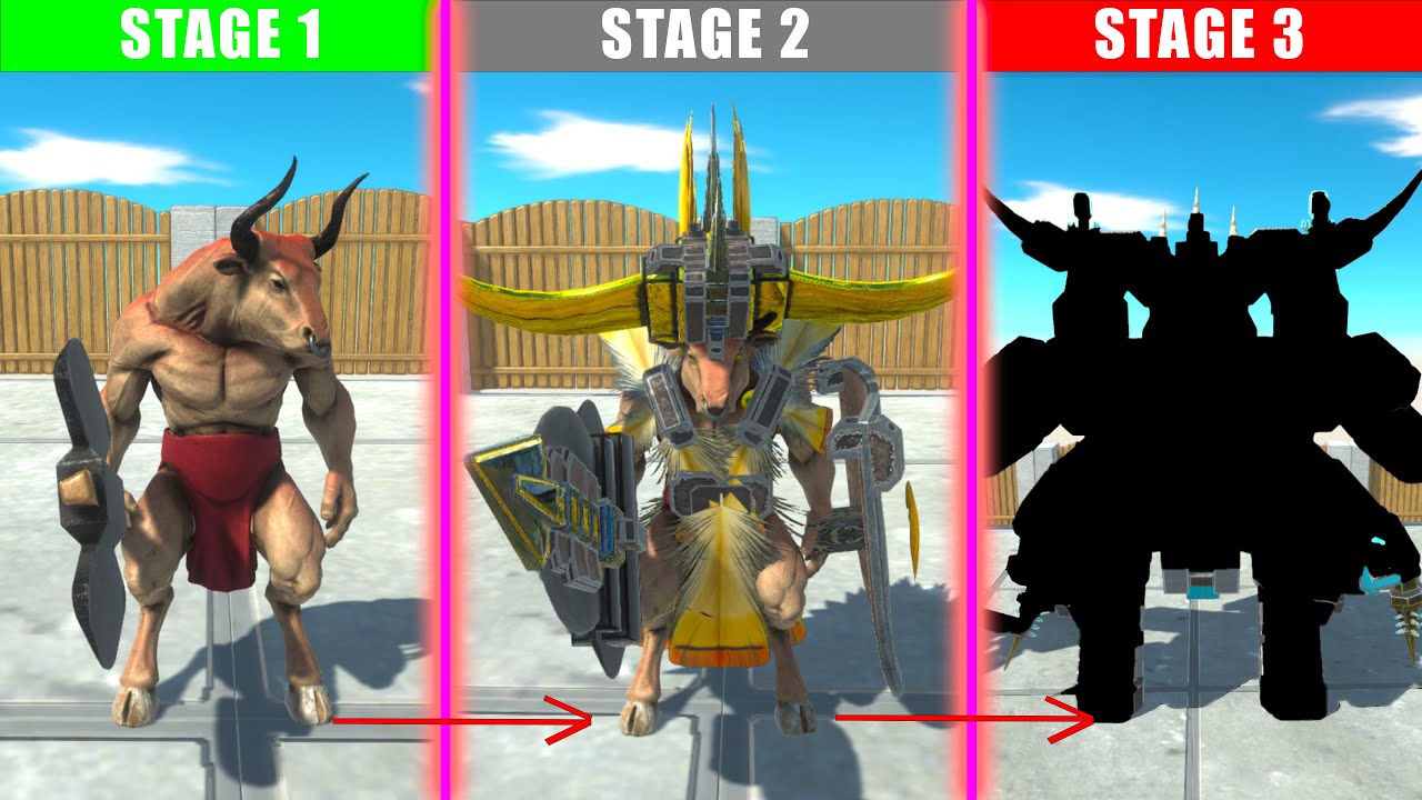 EVOLUTION OF MINOTAUR - Animal Revolt Battle Simulator ARBS - YouTube