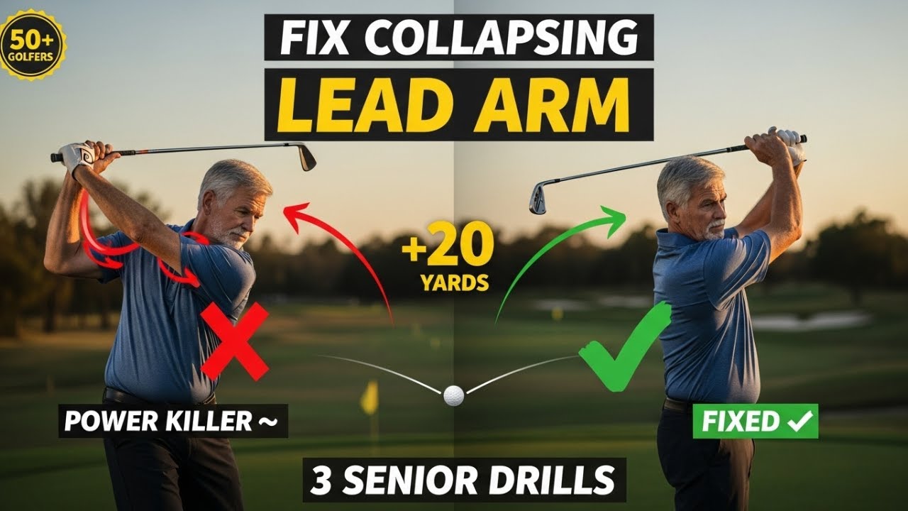 Senior Golf Swing: Fix Collapsing Lead Arm (3 Simple Drills) - YouTube