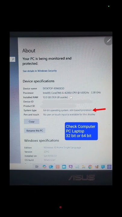 How to check Computer PC Laptop System 32 bit or 64 bit - YouTube