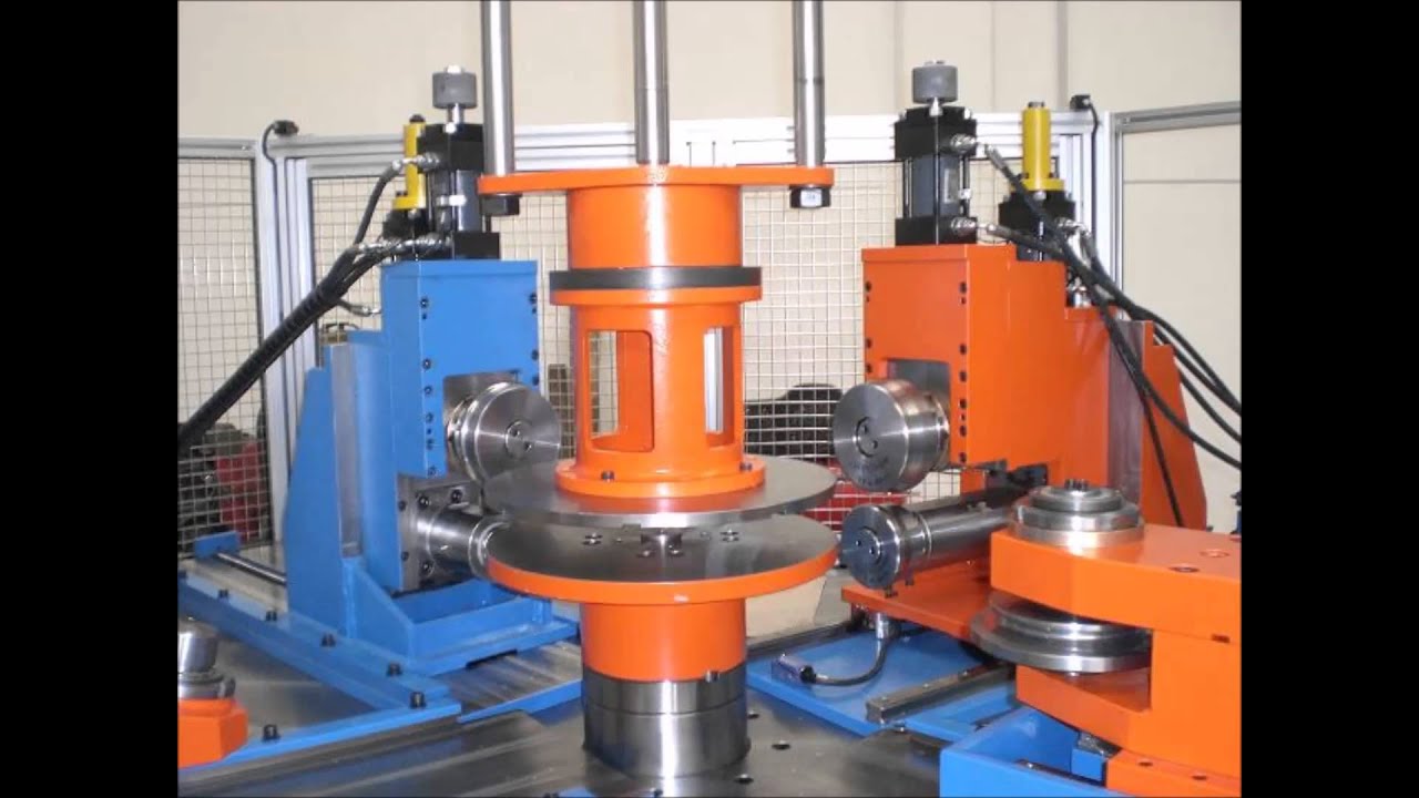 Trimming und joggling machine for LPG Cylinders by ATM - YouTube