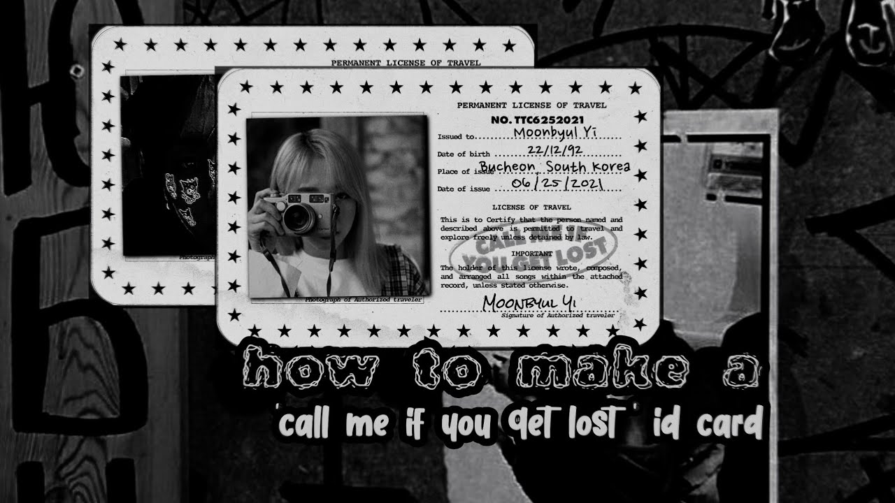 ♡⃕💭₊ how to make a 'call me if you get lost' id card - YouTube