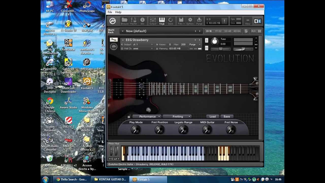 KONTAK Evolution Electric Guitar Strawberry - YouTube