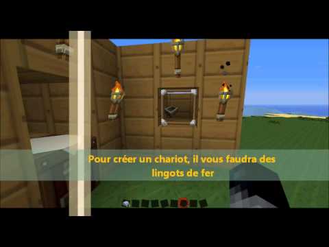 tuto creer un chariot dans minecraft - YouTube