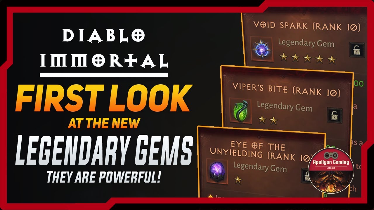 First look At The New 3 Legendary Gems - They Are Looking Powerful ...